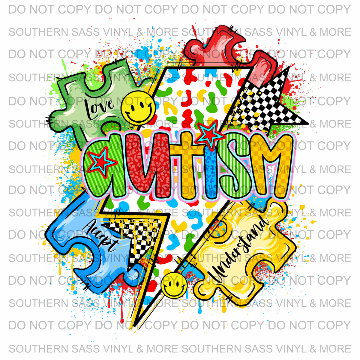 Autism Bolt – Southern Sass Vinyl & More