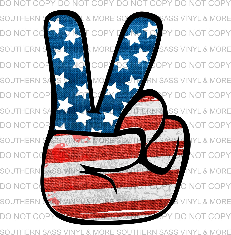 USA Peace Sign – Southern Sass Vinyl & More
